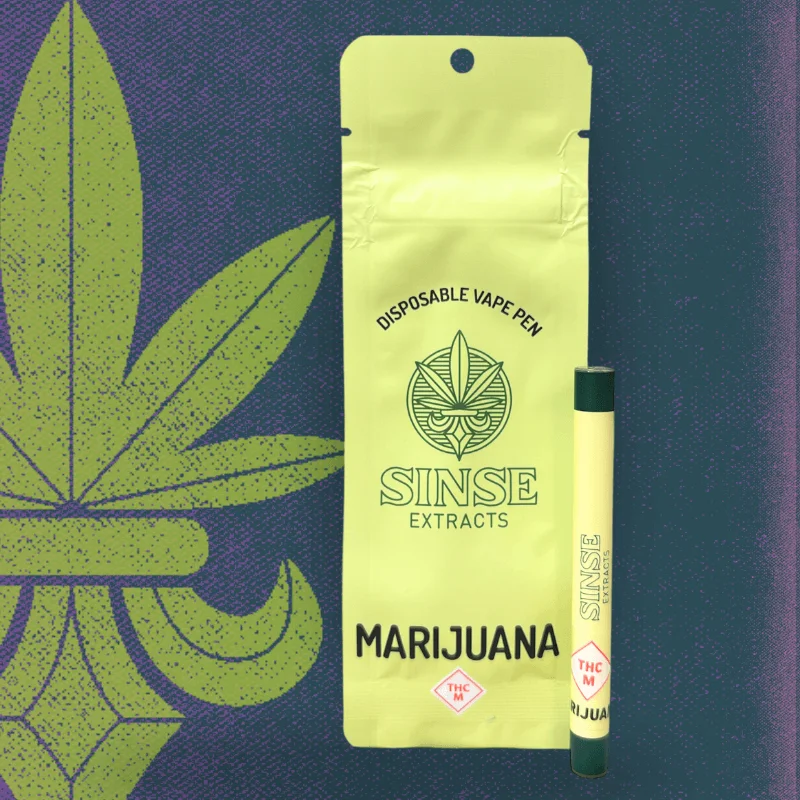 SINSE CANNABIS 0.5g Wedding Cake Cuco Wrapped Distillate Disposable ...